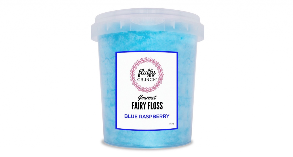 Blue Raspberry Fairy Floss by Fluffy Crunch (50g) - Miss Biscuit