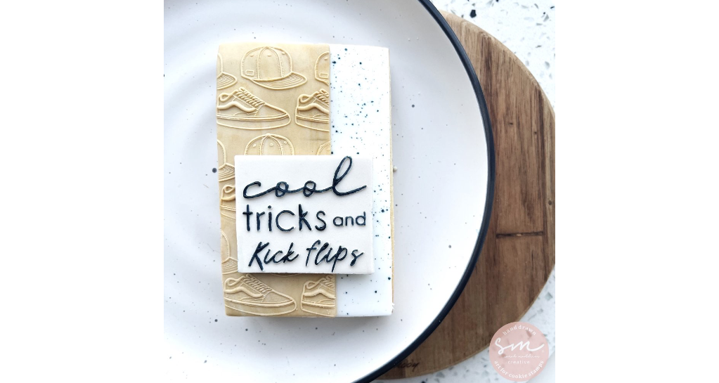 Cool Tricks and Kick Flips Cookie Stamp by Sarah Maddison - Miss Biscuit Cool Tricks and Kick Flips Cookie Stamp by Sarah Maddison - Miss Biscuit