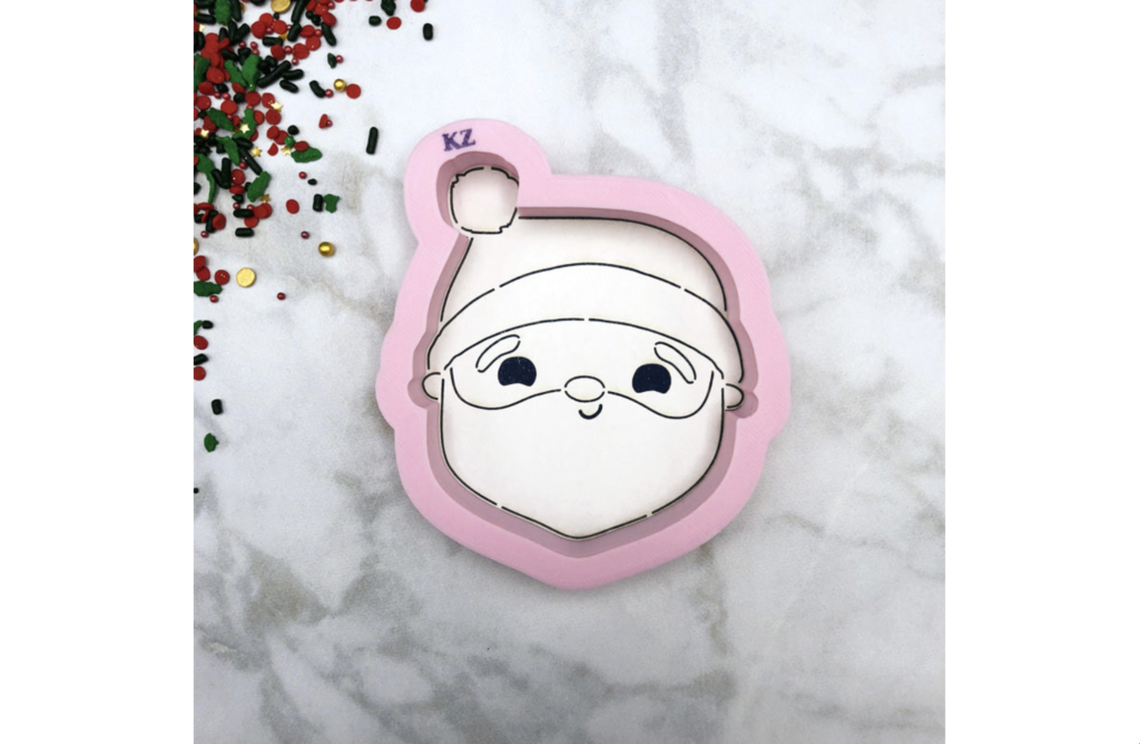 Santa Cutter with Stencil by Killer Zebras - Miss Biscuit