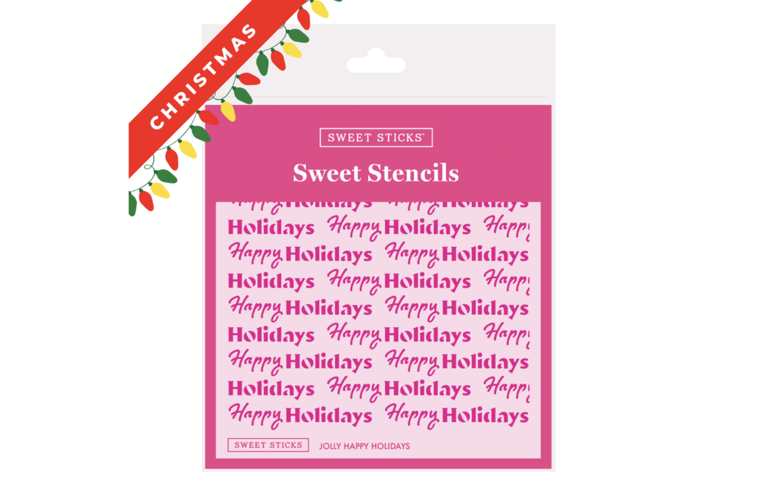 Jolly Happy Holidays Stencil by Sweet Sticks - Miss Biscuit
