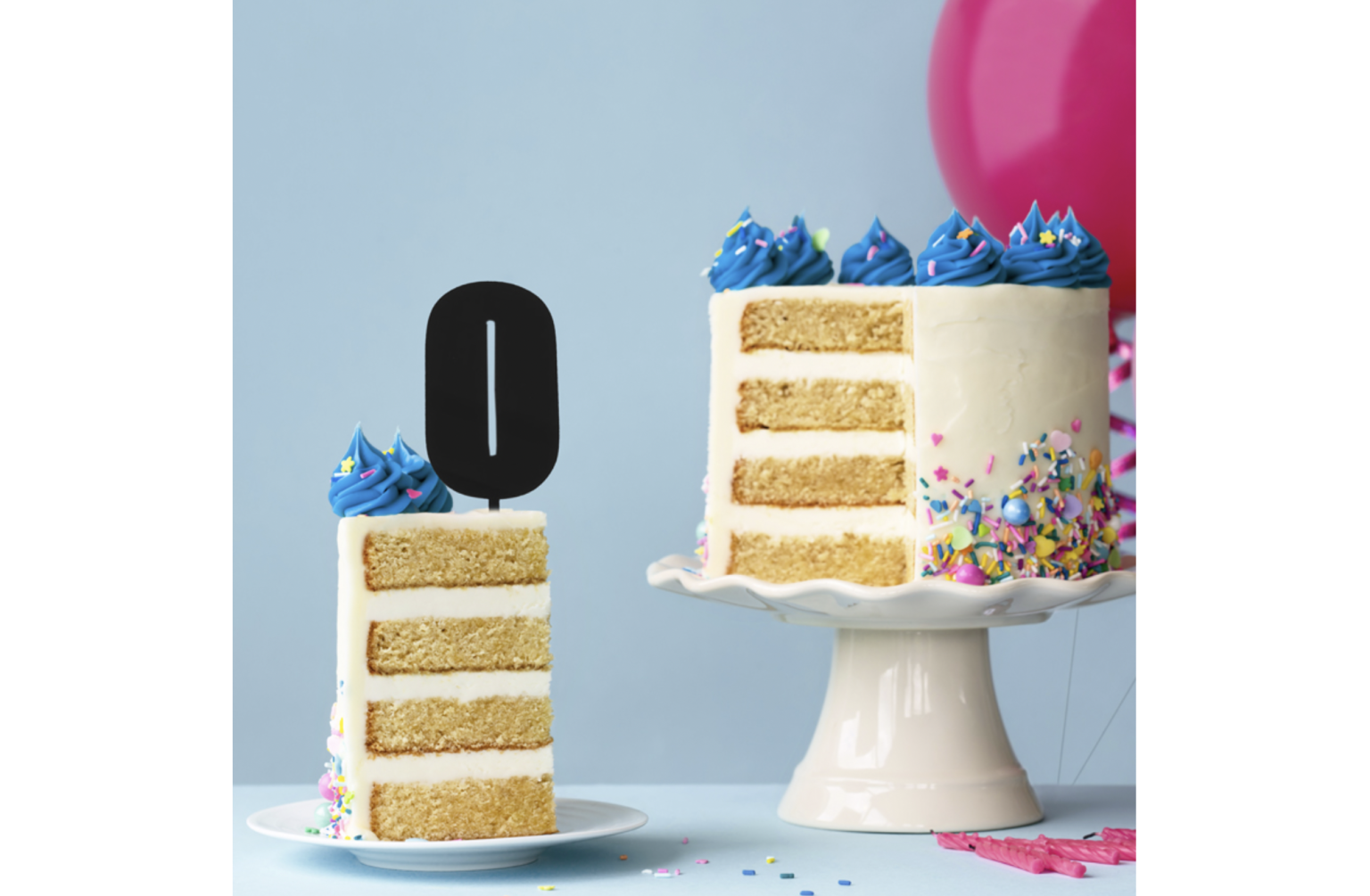 Mega Number Cake Topper - Black (Numbers 0-9) - Miss Biscuit