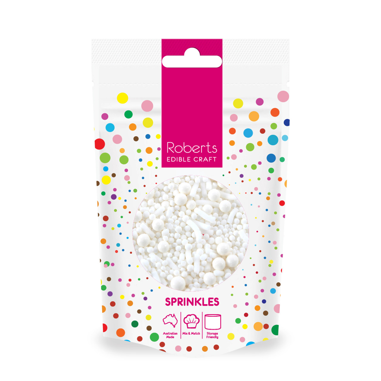 Winter White Sprinkle Mix 80g - Miss Biscuit