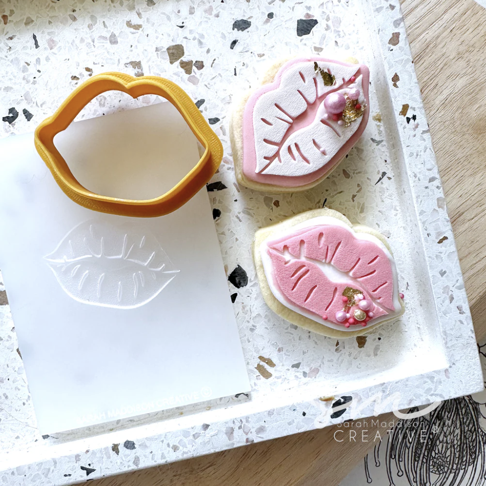 Lips Stamp and Cutter by Sarah Maddison - Miss Biscuit