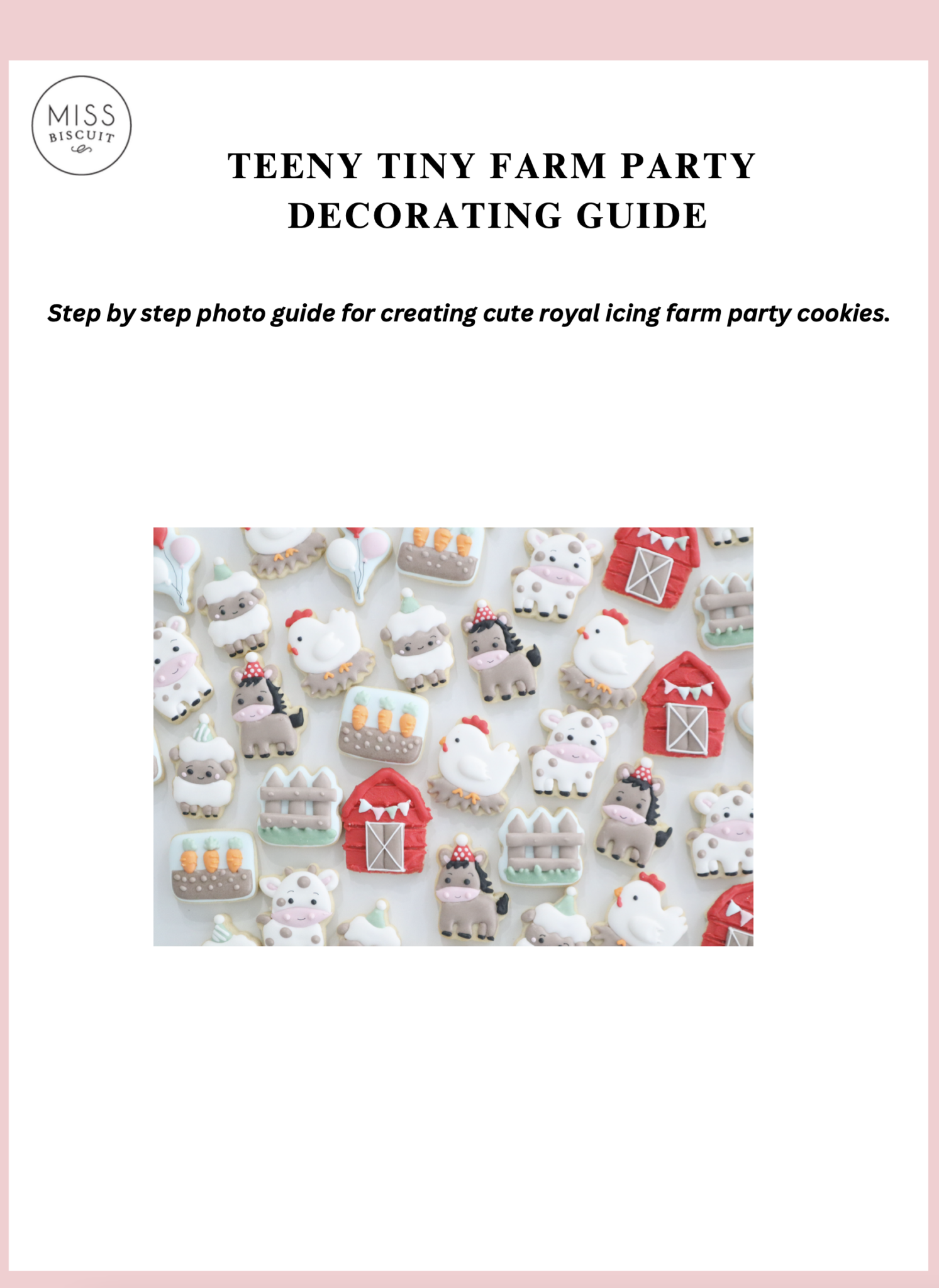 Teeny Tiny Farm Party Decorating Guide and Transfer Templates - Miss ...